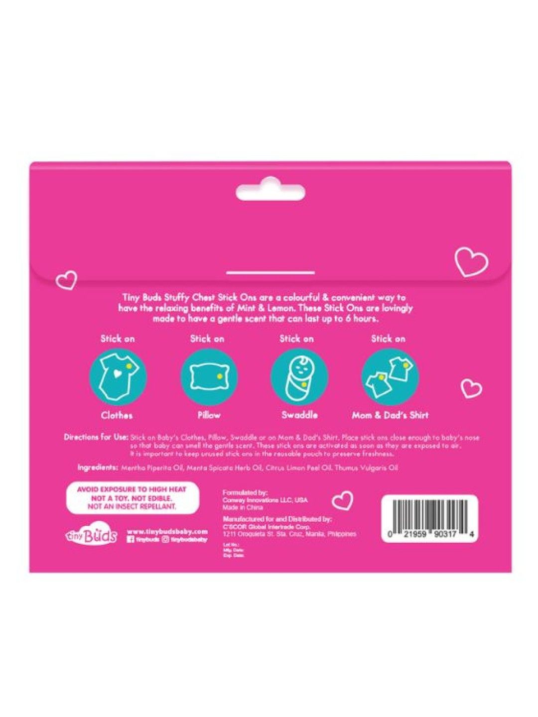 Tiny Buds Stuffy Chest Stick Ons | edamama